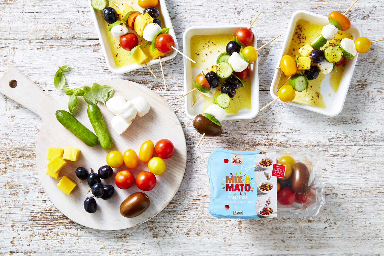 Mix-a-Mato® skewer snack attack | Perfection Fresh Australia